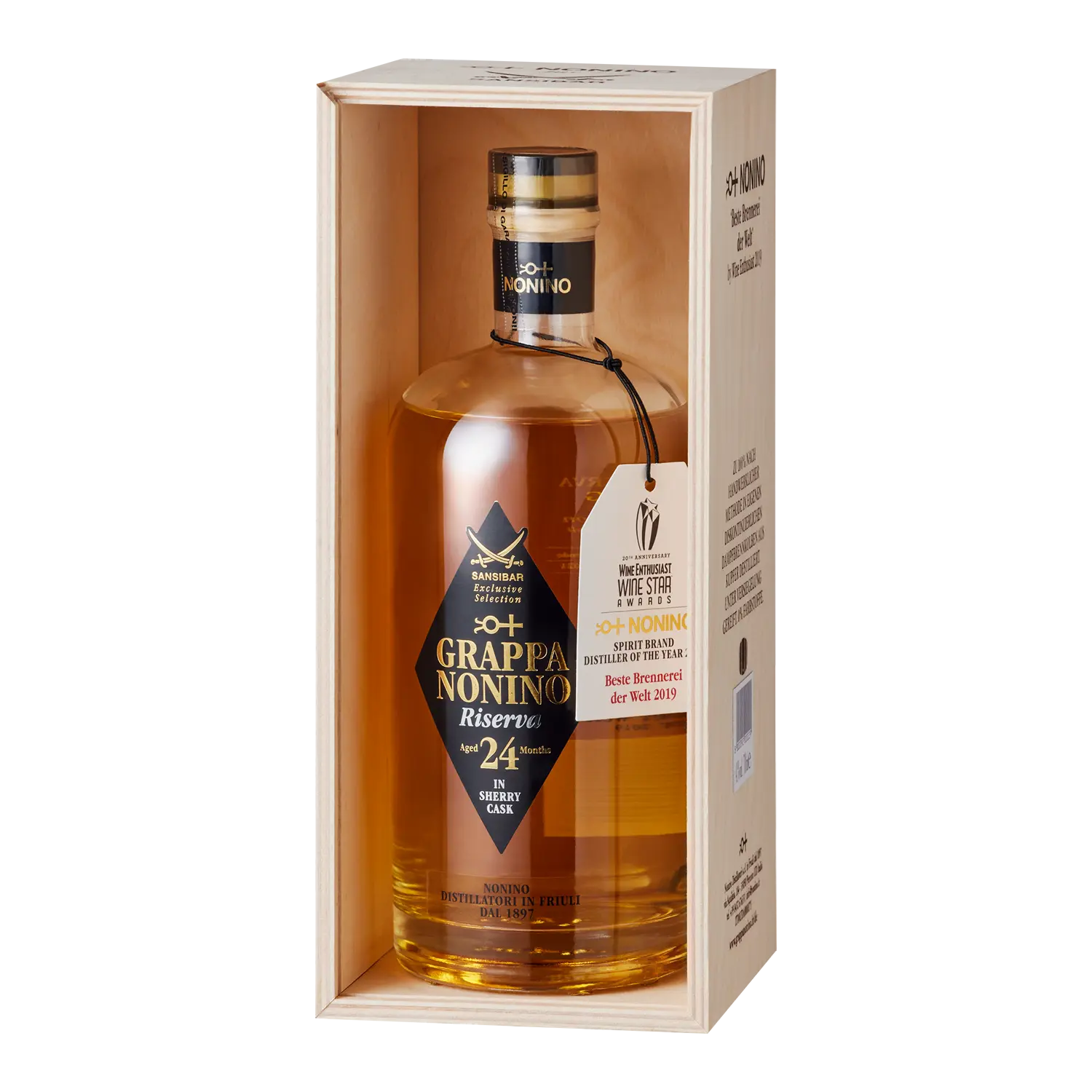 Nonino Grappa Riserva 2 Years "only Sansibar", 0,7 l, 41,0 % vol ...