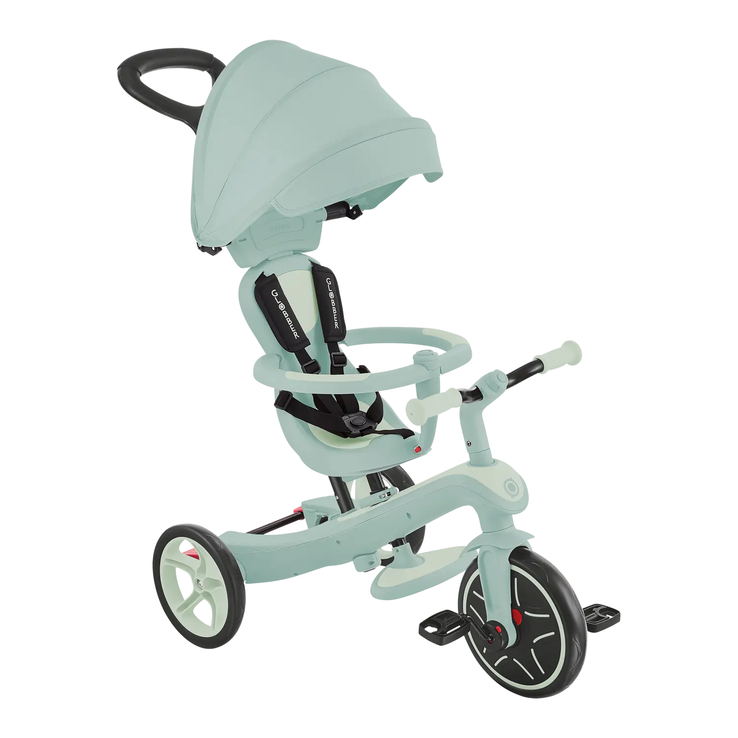 GLOBBER EXPLORER TRIKE ECO 4-in-1 Buggy, Dreirad und Laufrad, Pistazie ...