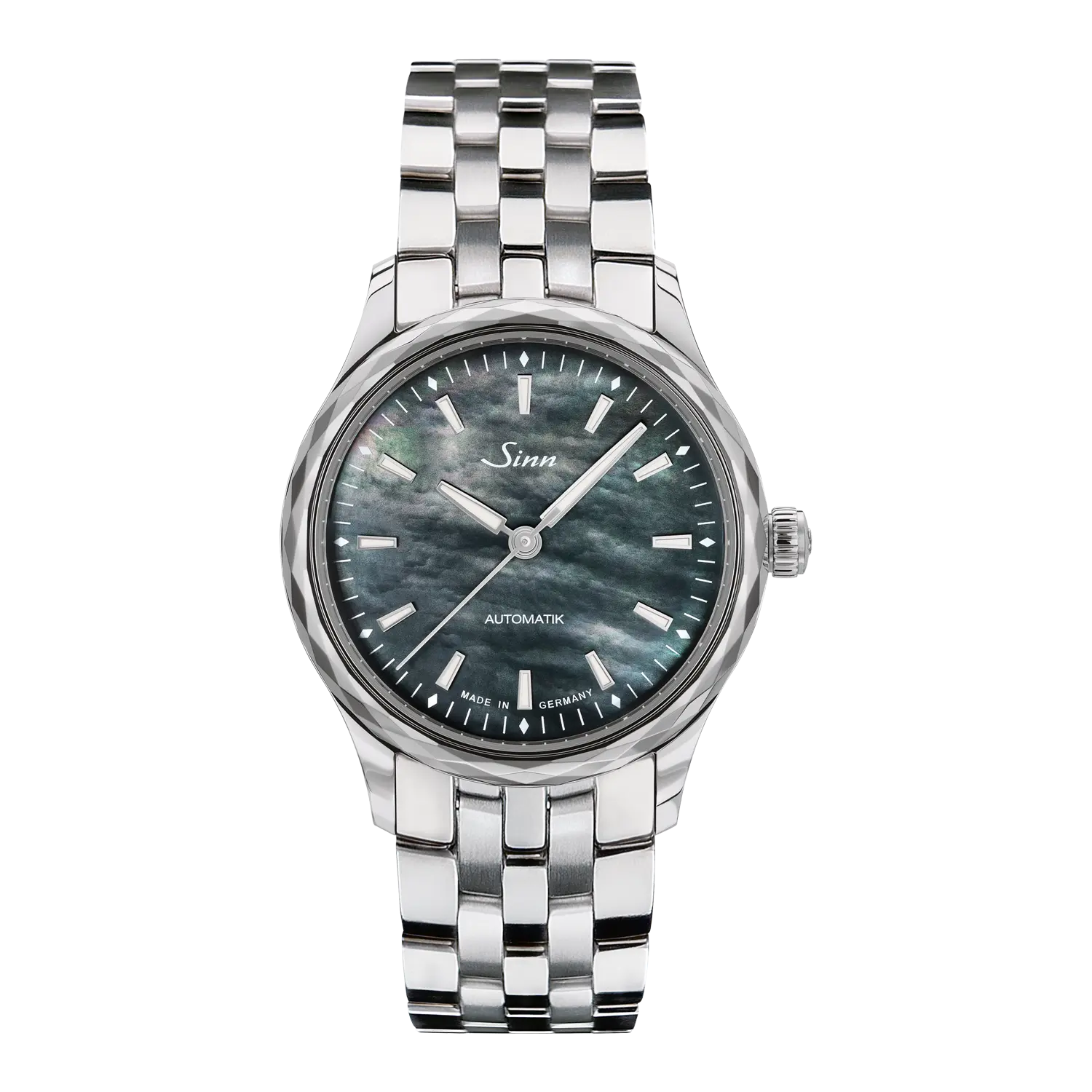 Sinn 534 Mother-of-Pearl S Automatic Watch, Silver-Coloured/Black ...