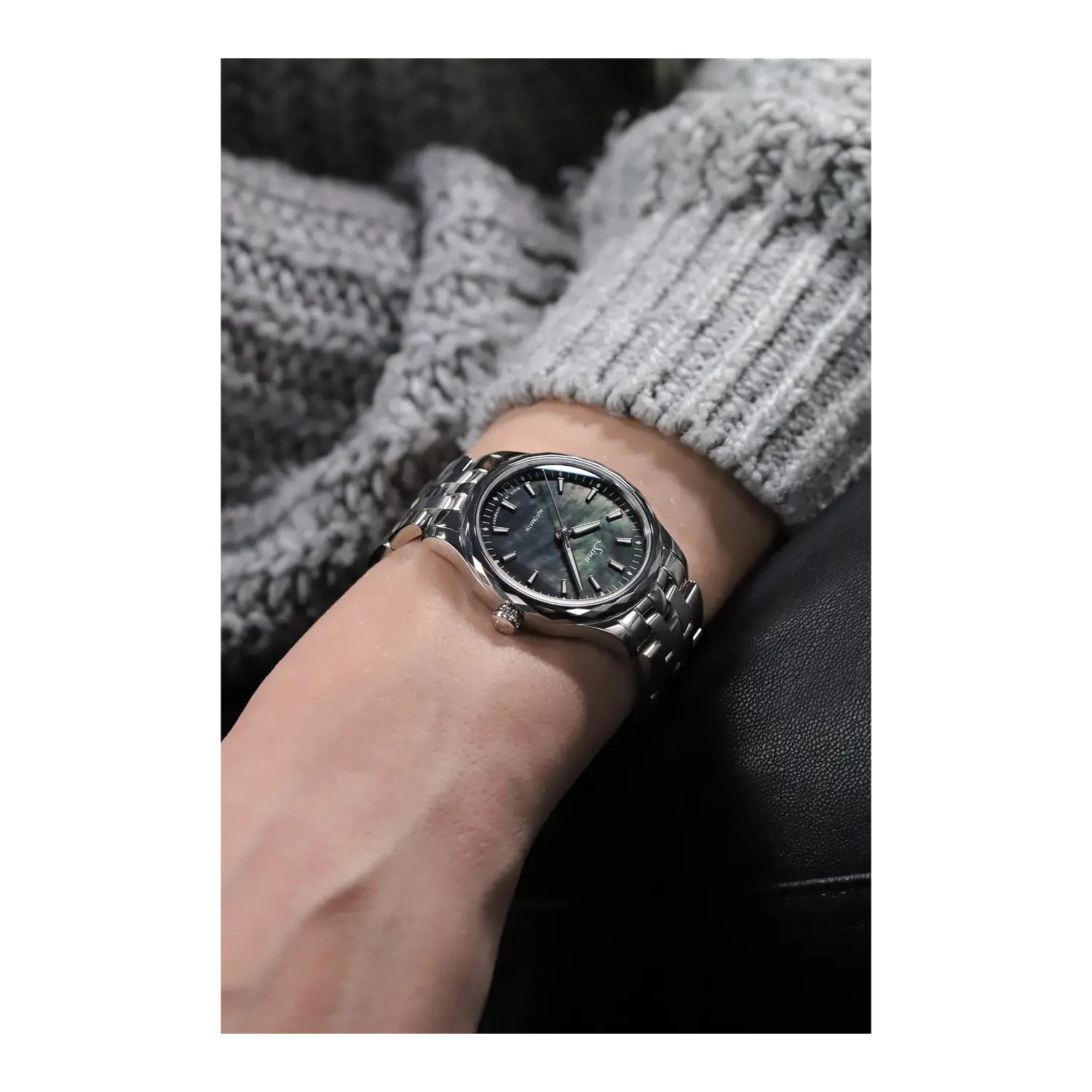 Sinn 534 Mother-of-Pearl S Automatic Watch, Silver-Coloured/Black ...