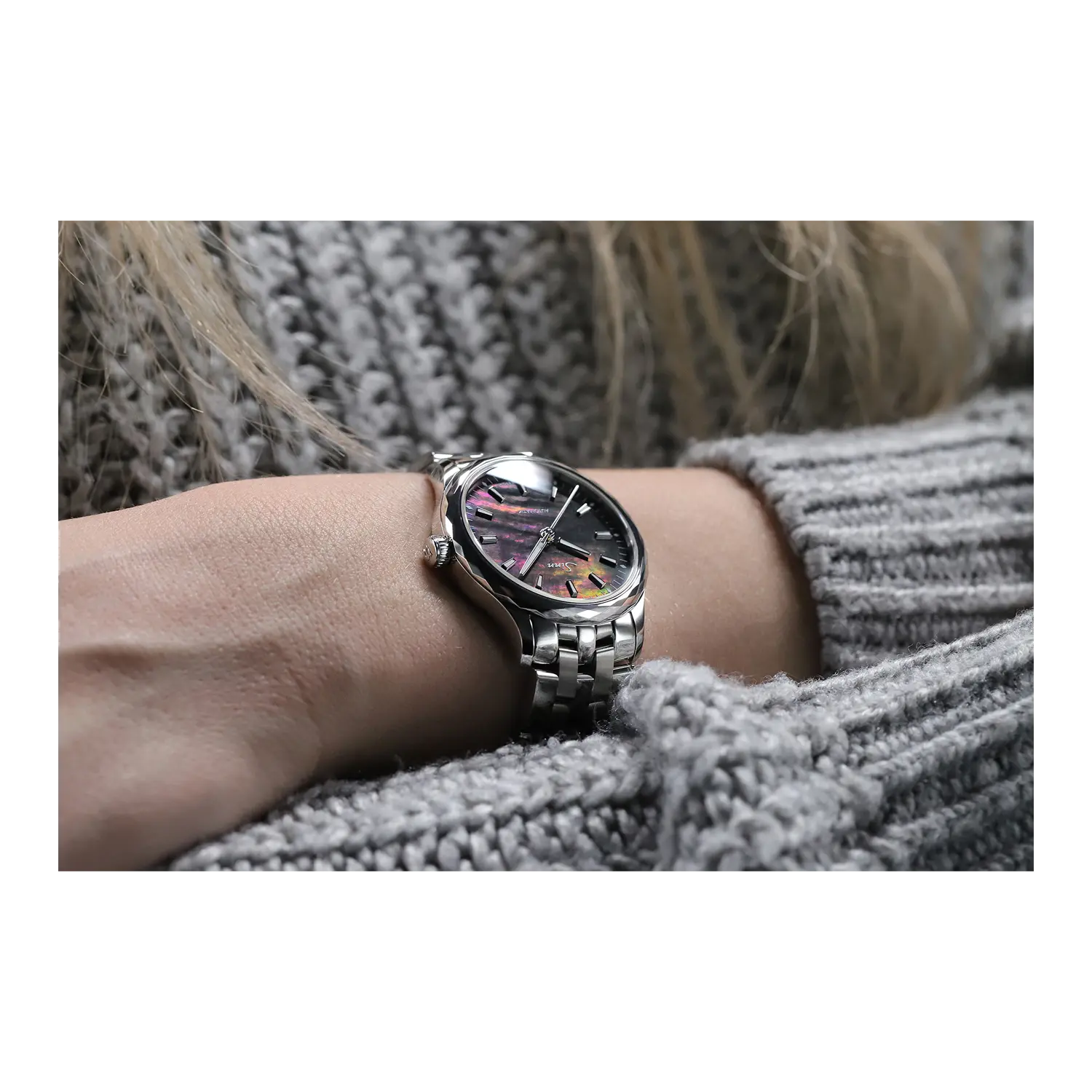 Sinn 534 Mother-of-Pearl S Automatic Watch, Silver-Coloured/Black ...