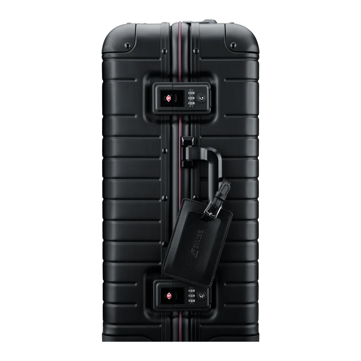 SWISS Aluminium Collection Trolley S with Front Pocket, Black - Worldshop