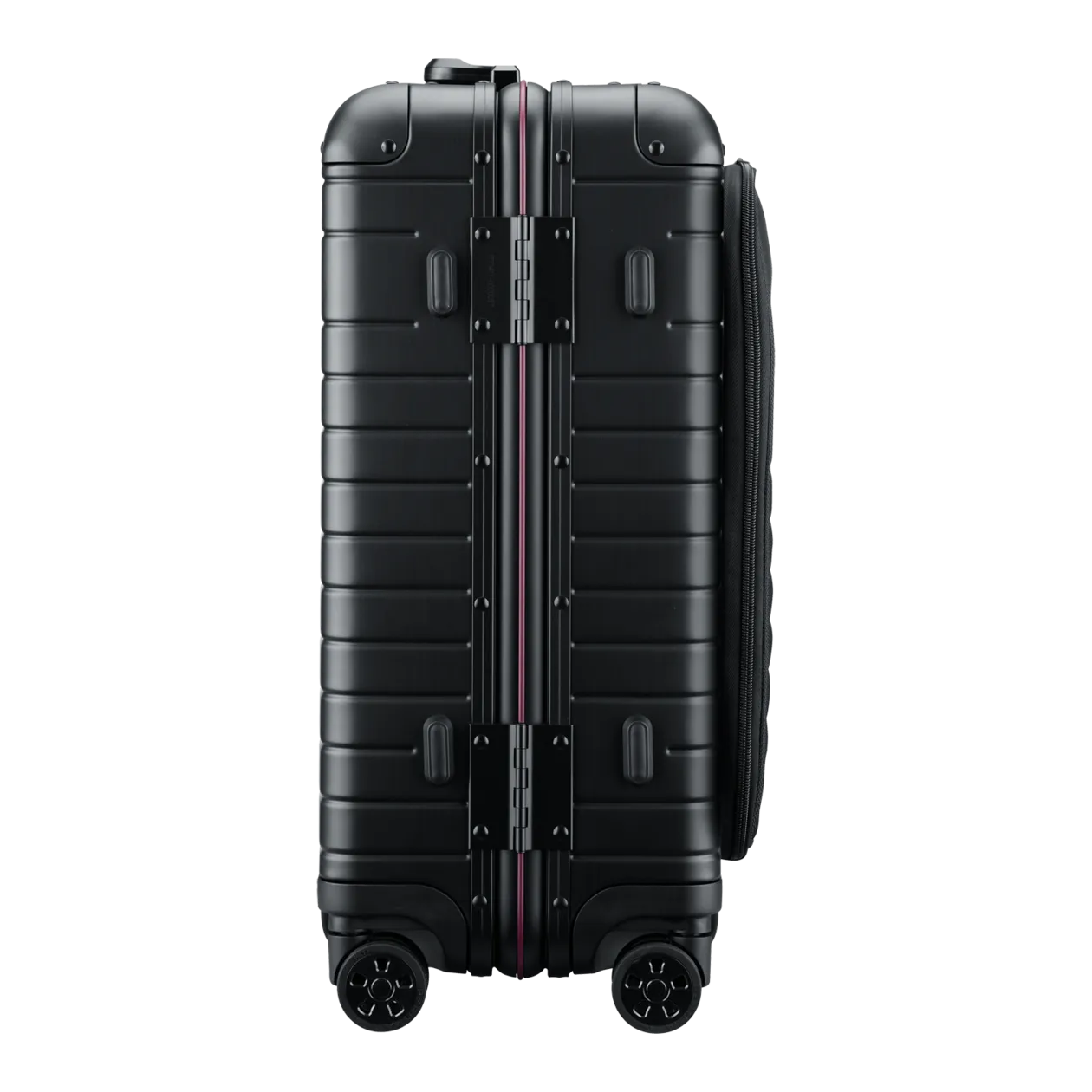 SWISS Aluminium Collection Trolley S with Front Pocket, Black - Worldshop