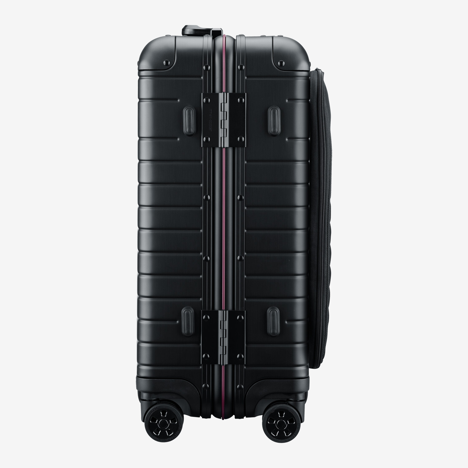 SWISS Aluminium Collection Trolley S with Front Pocket, Black - Worldshop