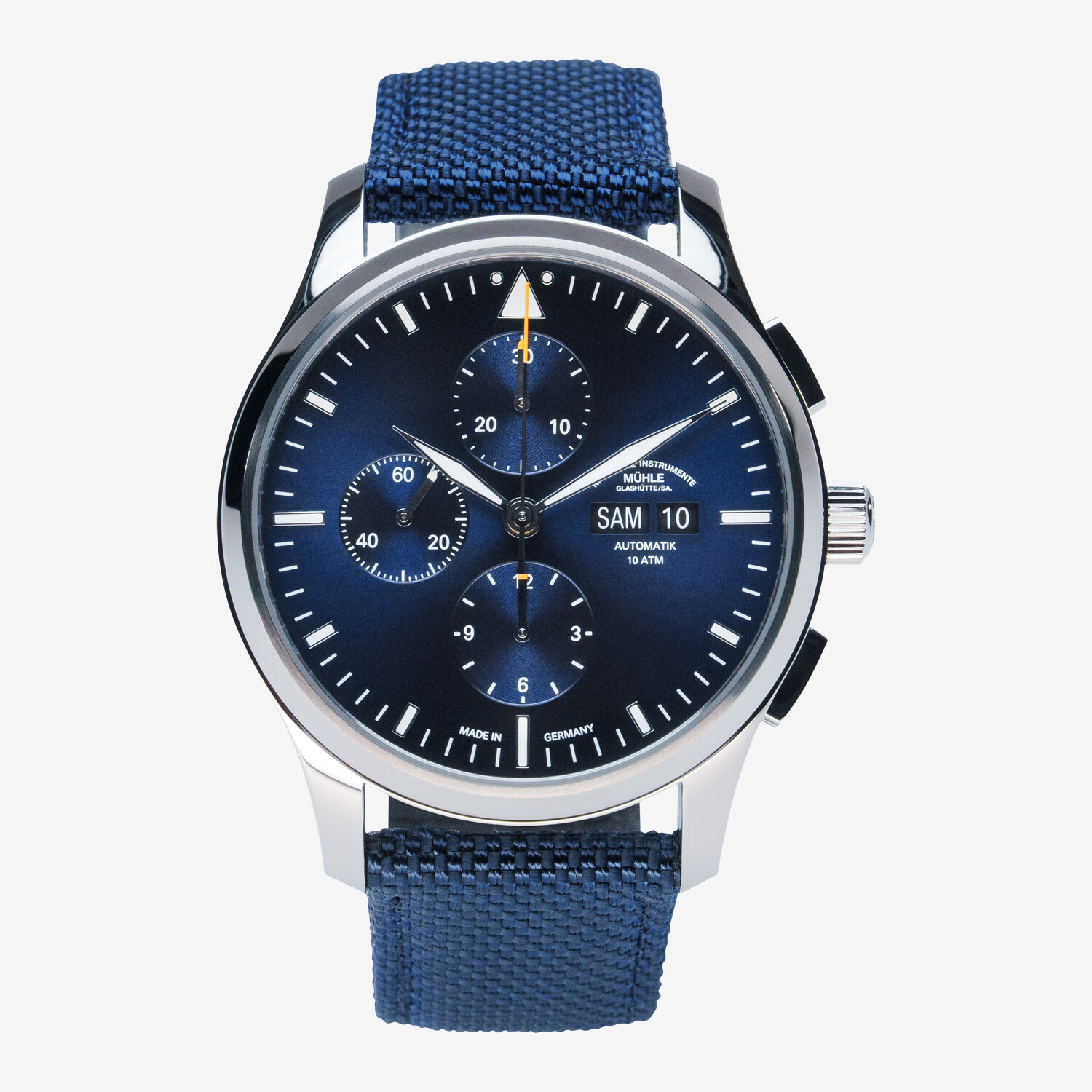 Mühle-Glashütte Lufthansa Edition Lunova Automatic Watch, Polished ...