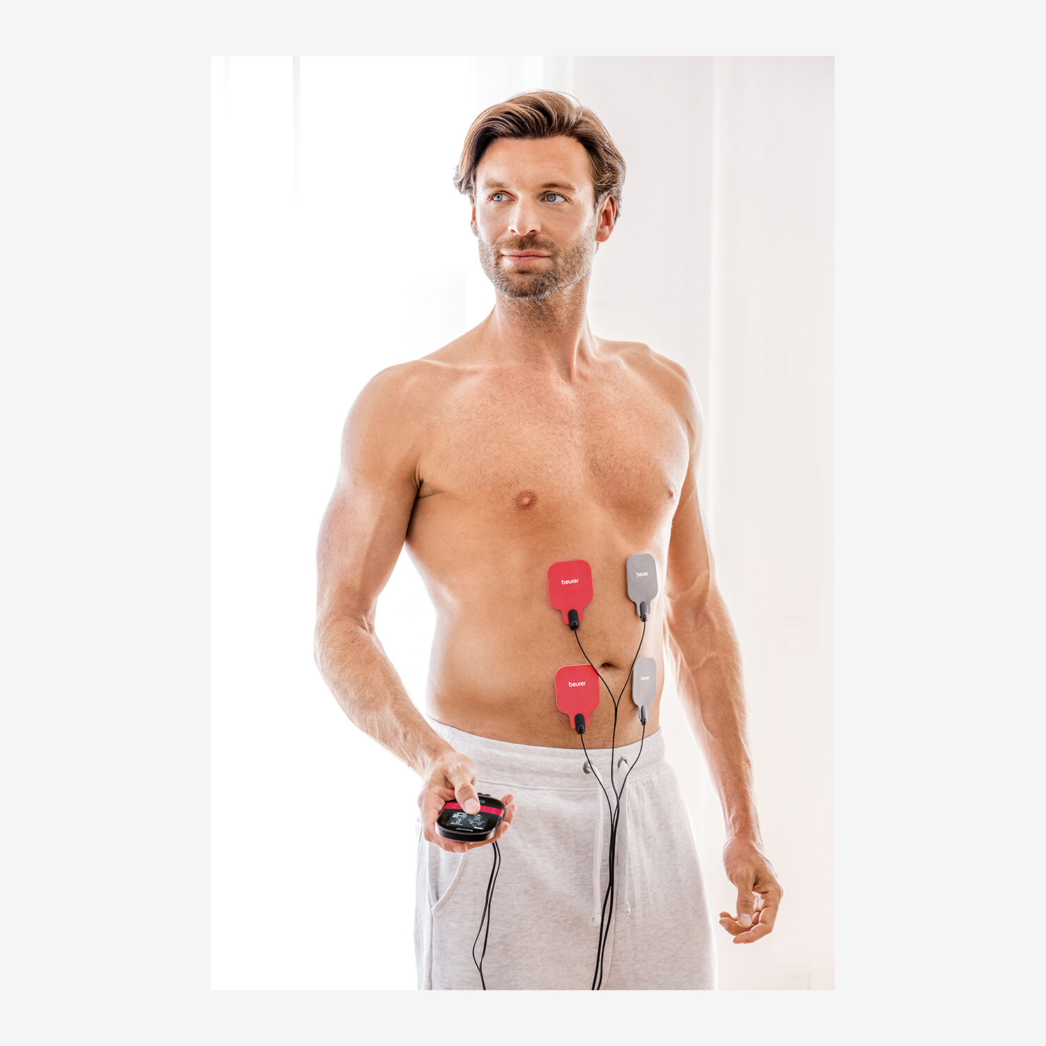 Beurer EM 59 Heat TENS/EMS Device, Black/Red - Worldshop