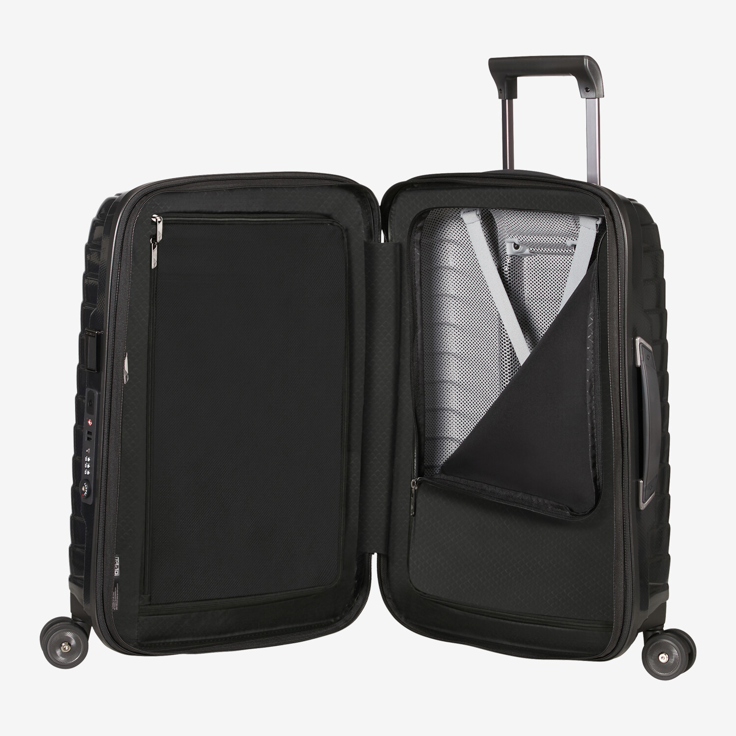 Samsonite Proxis Spinner 55 Cabin Trolley (Expandable), Black - Worldshop