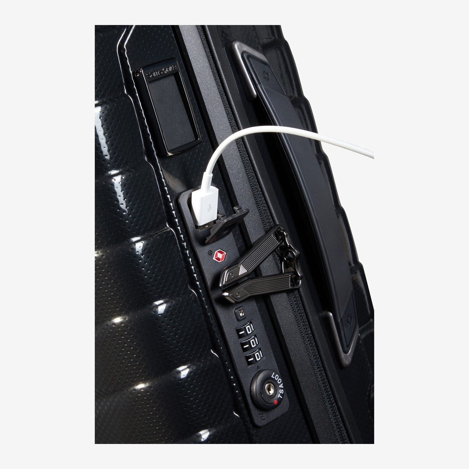 Samsonite Proxis Spinner 55 Cabin Trolley (Expandable), Black - Worldshop