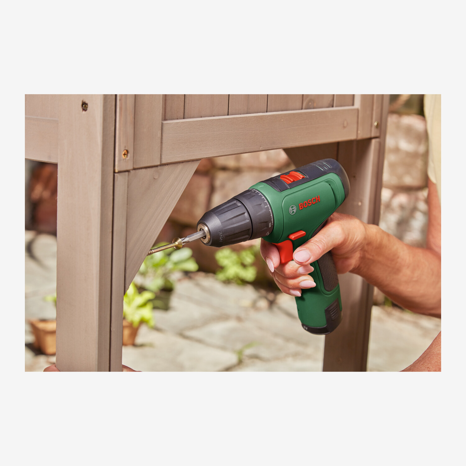 Bosch EasyDrill 1200 Cordless Drill Driver, Forest Green - Worldshop