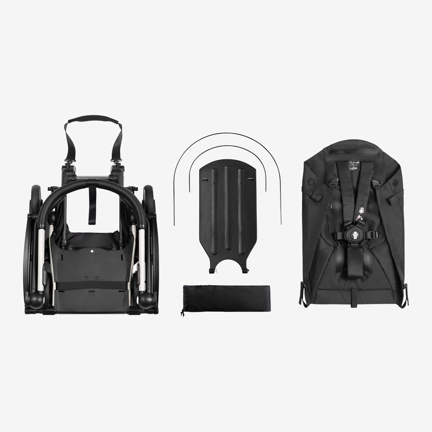 Babyzen YOYO connect incl. bassinet and adapter, White/Aqua - Worldshop