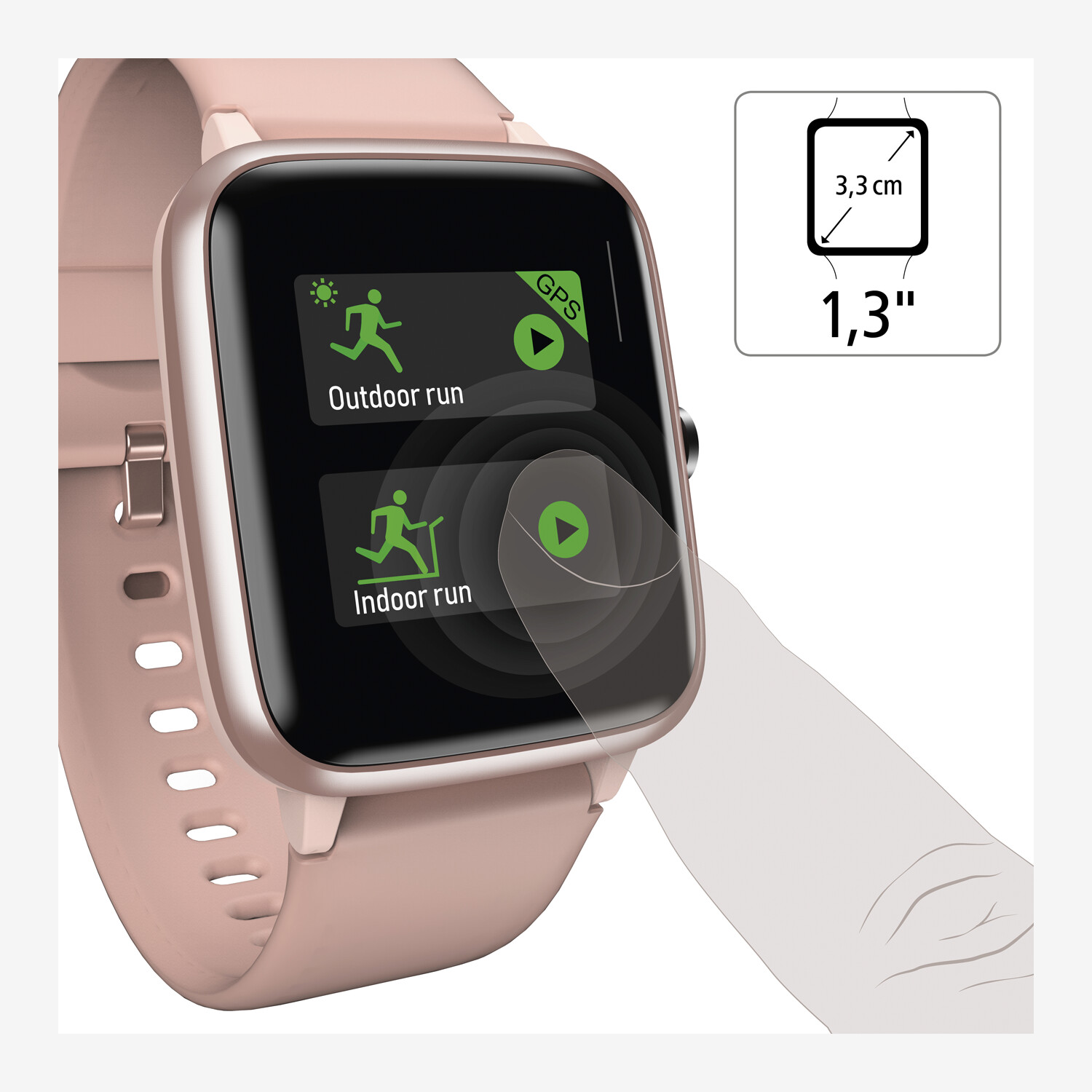 Hama Fit Watch 5910 Smartwatch, Rosé - Worldshop