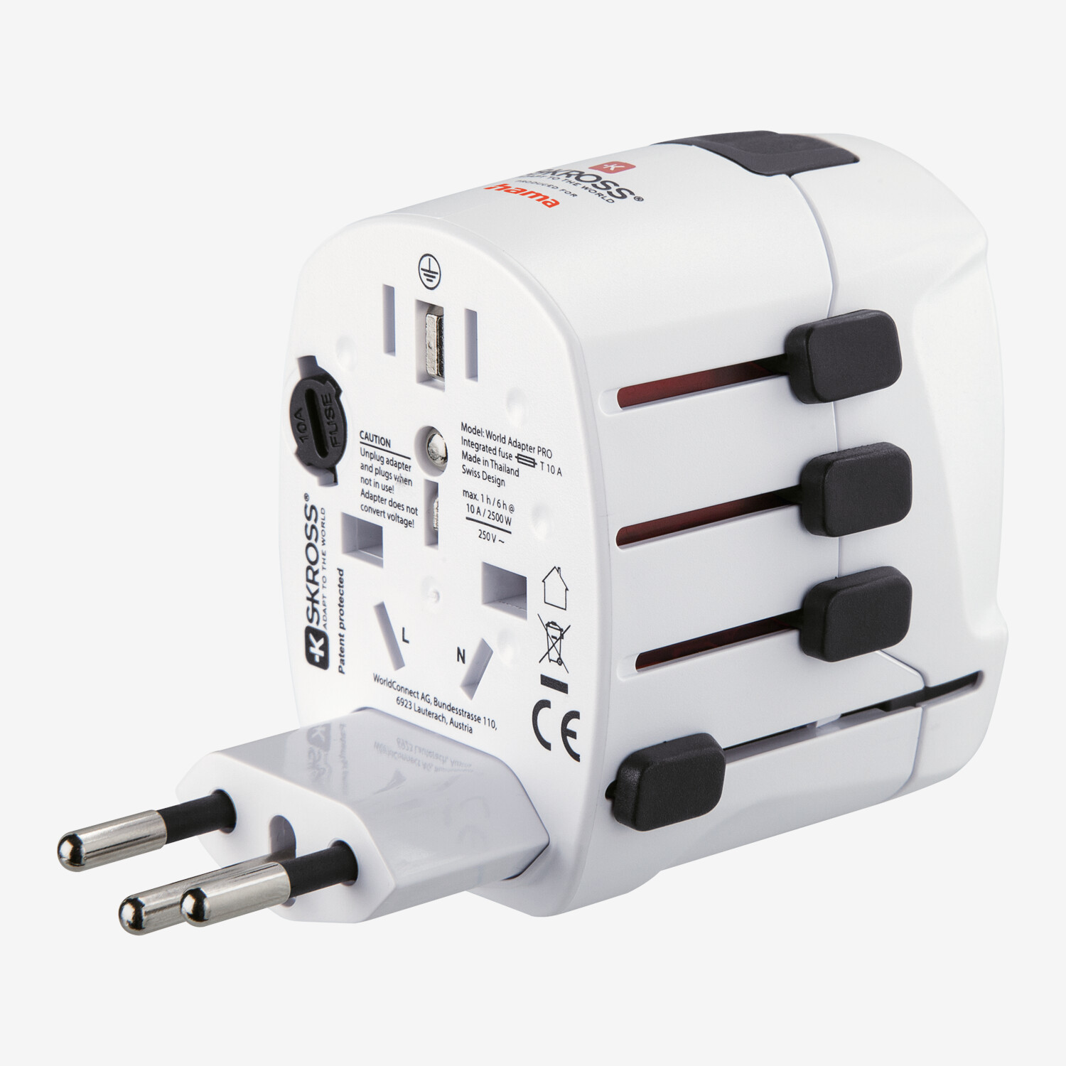 Hama World Travel Pro World Travel Adapter, 3-Pin - Worldshop