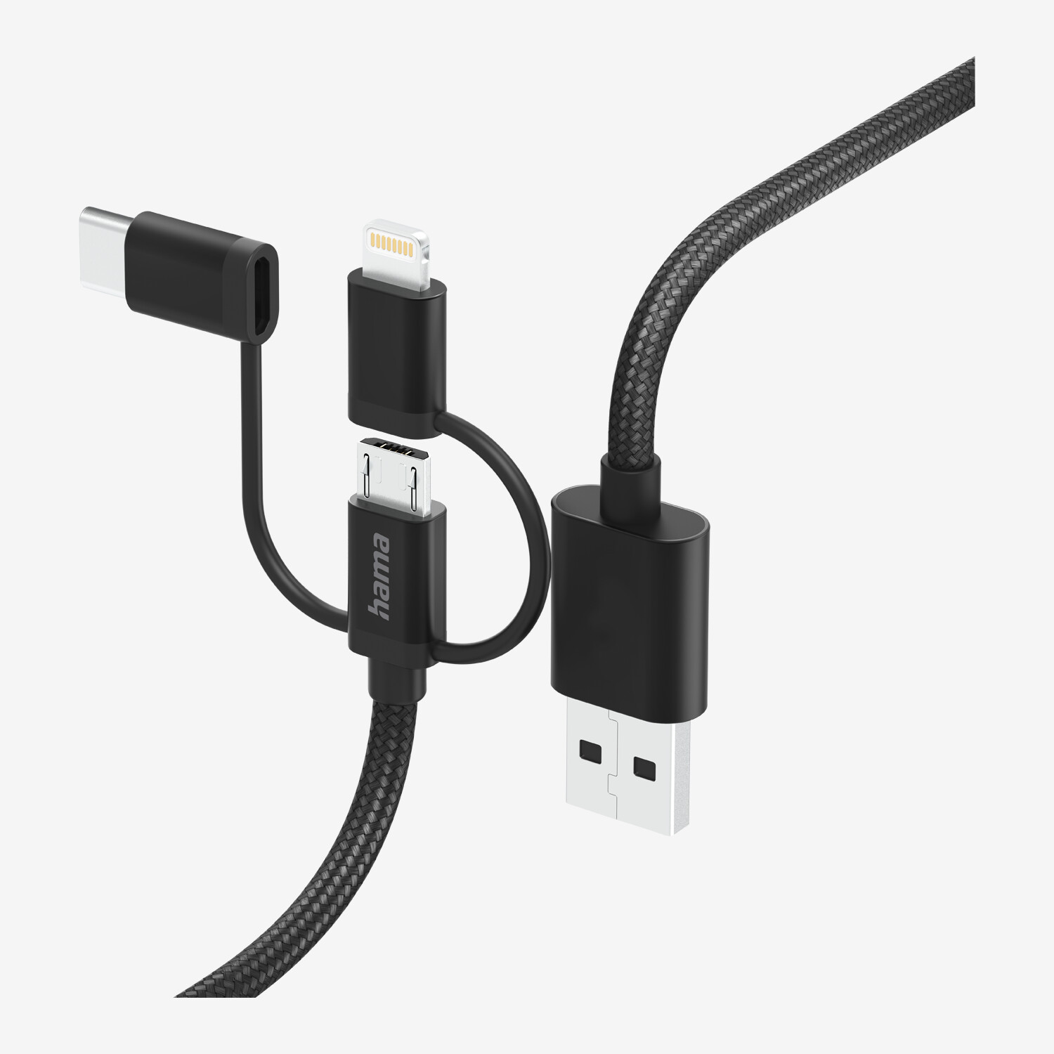 Hama 3-in-1-Micro-USB-Kabel, Schwarz - Lufthansa WorldShop Hama 3-in-1-Micro-USB-Kabel, Schwarz - Lufthansa WorldShop