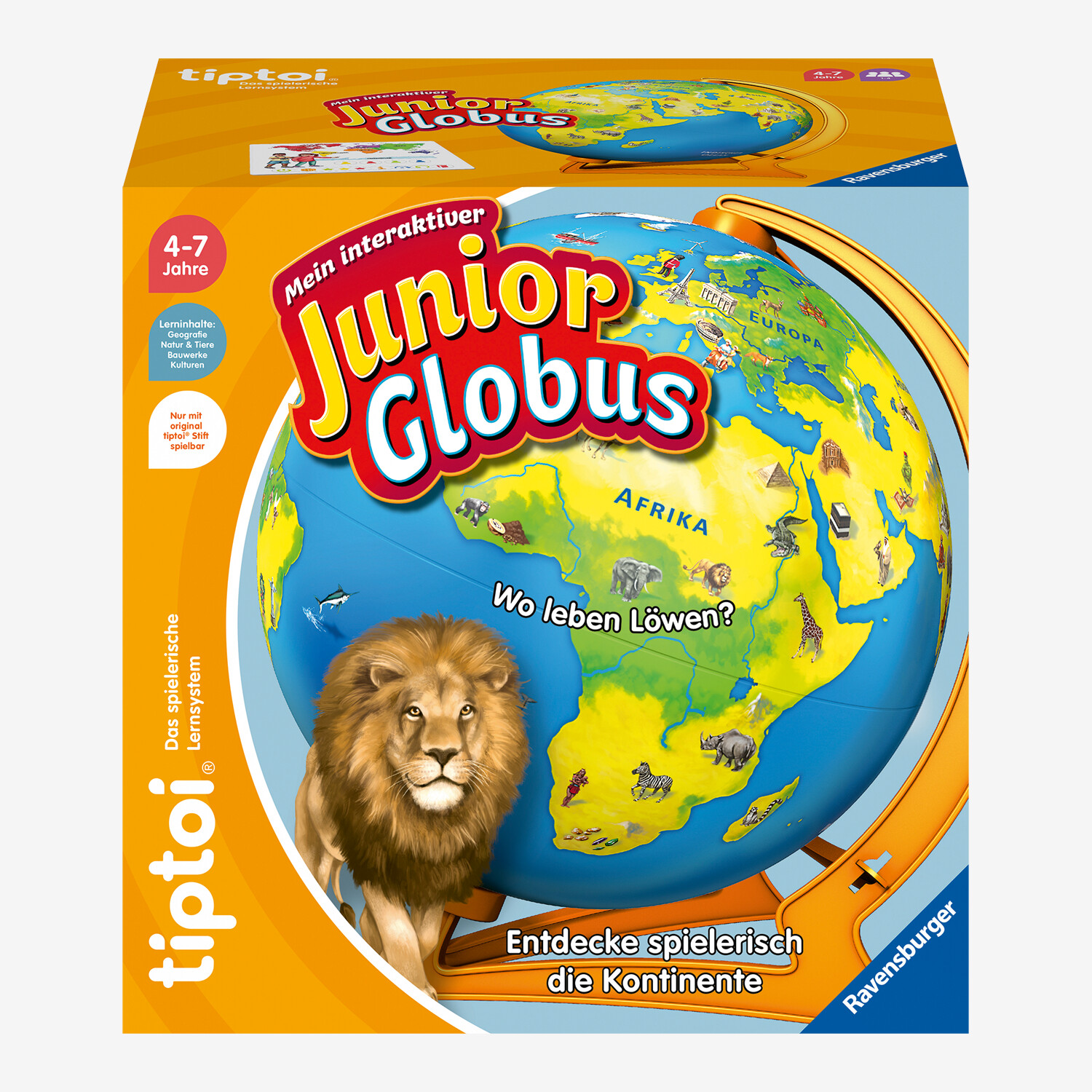 Ravensburger tiptoi® Jeu éducatif Mein interaktiver Junior Globus (Mon globe interactif Junior ...