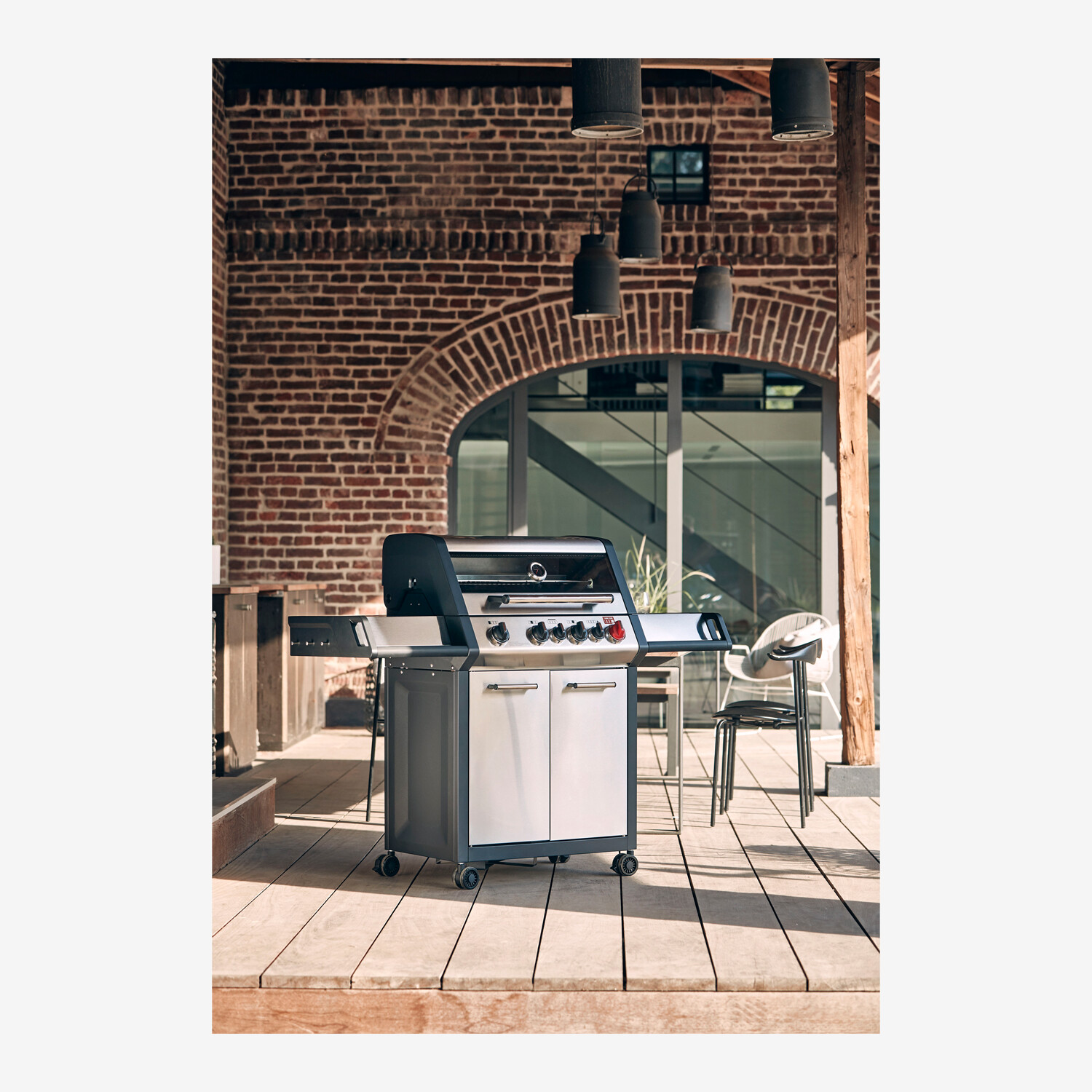 Enders Monroe Pro 4 SIK Turbo Gas Barbecue, Stainless Steel - Worldshop