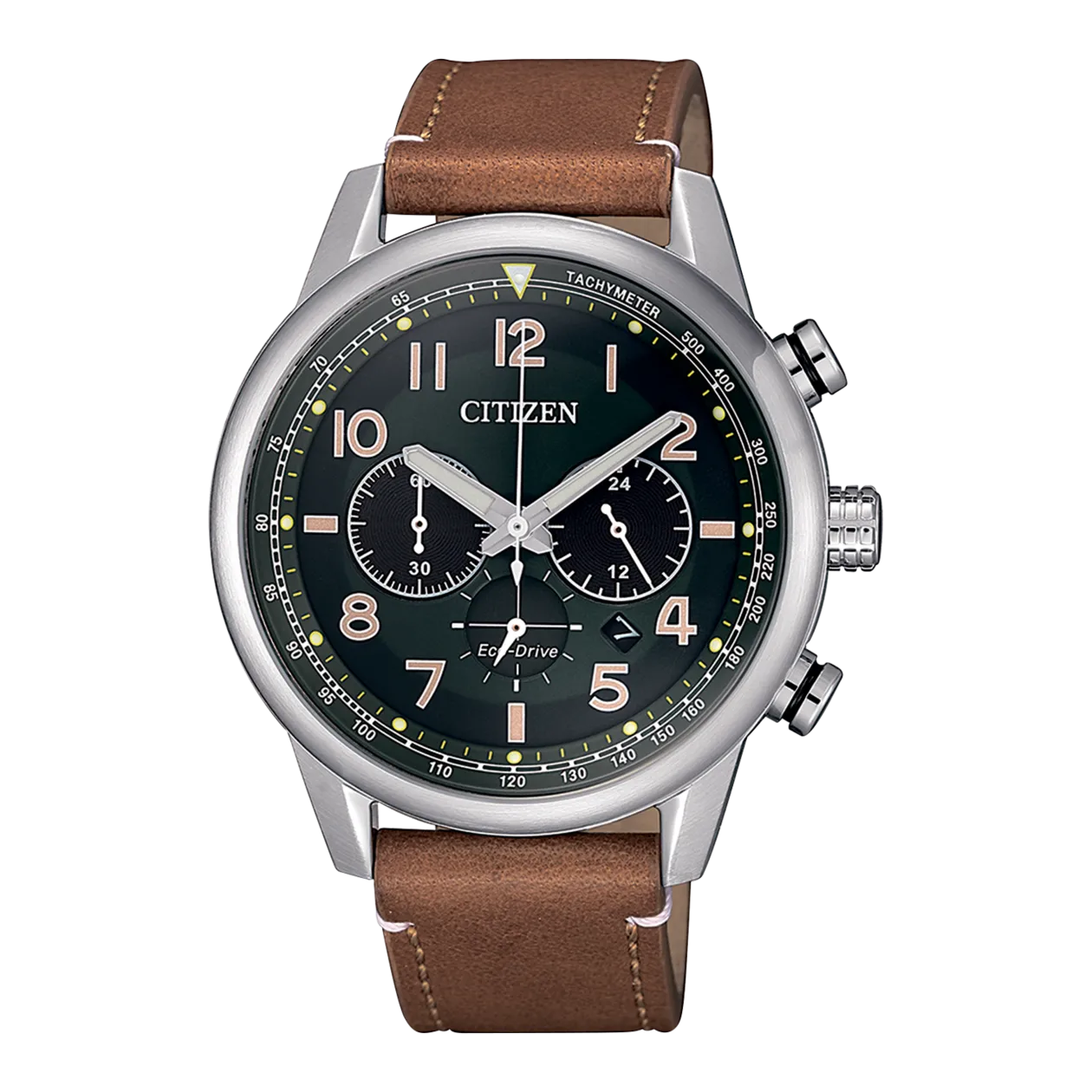 Citizen Eco-Drive Chronograph Solar Watch, Silver-coloured/Black ...