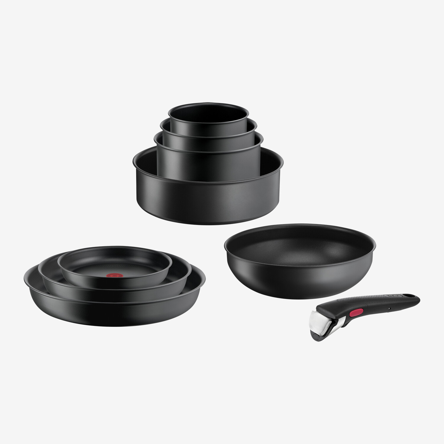 Tefal Ingenio Ultimate Pot Set, 10 pcs., Black - Worldshop