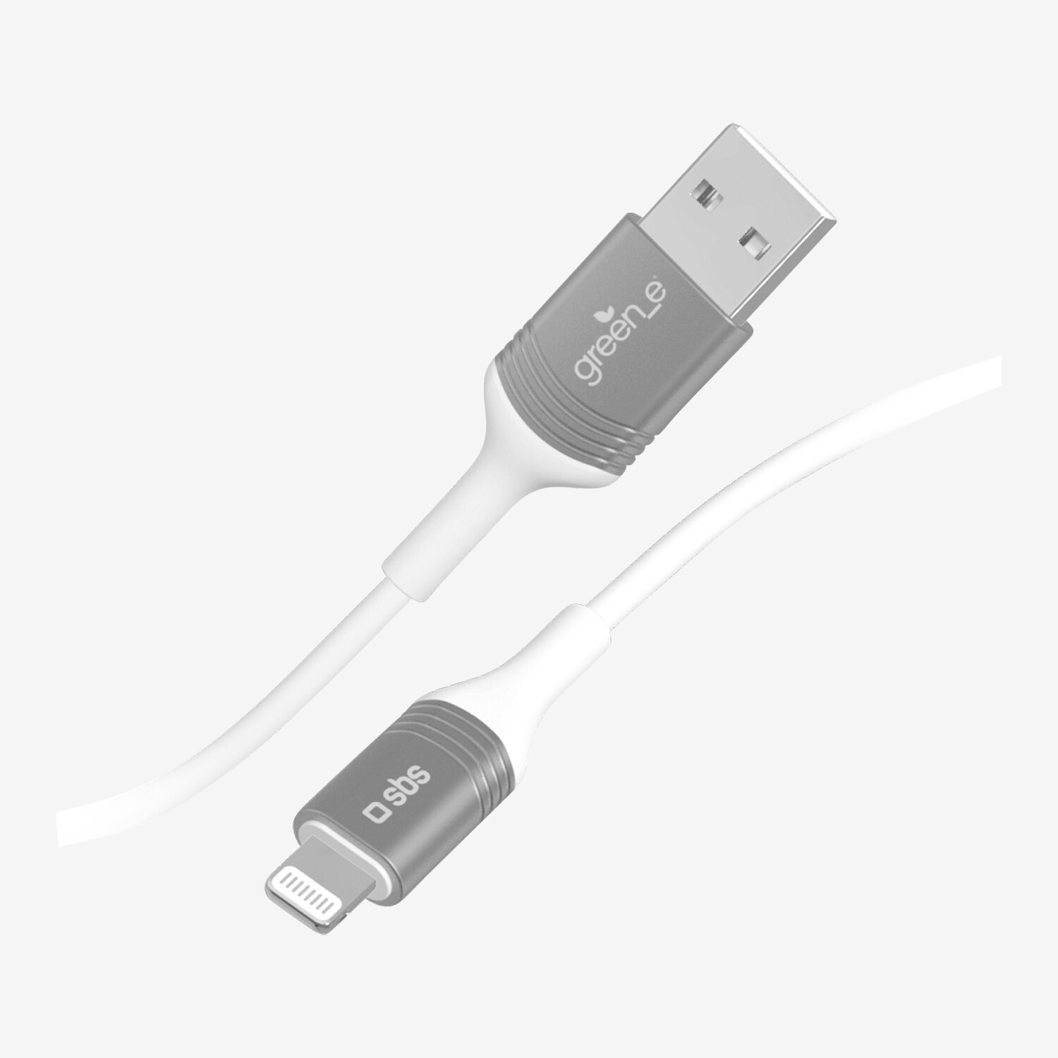 SBS Green Line Charging / Data Cable, USB-A to Lightning®, 1.2 m, White ...