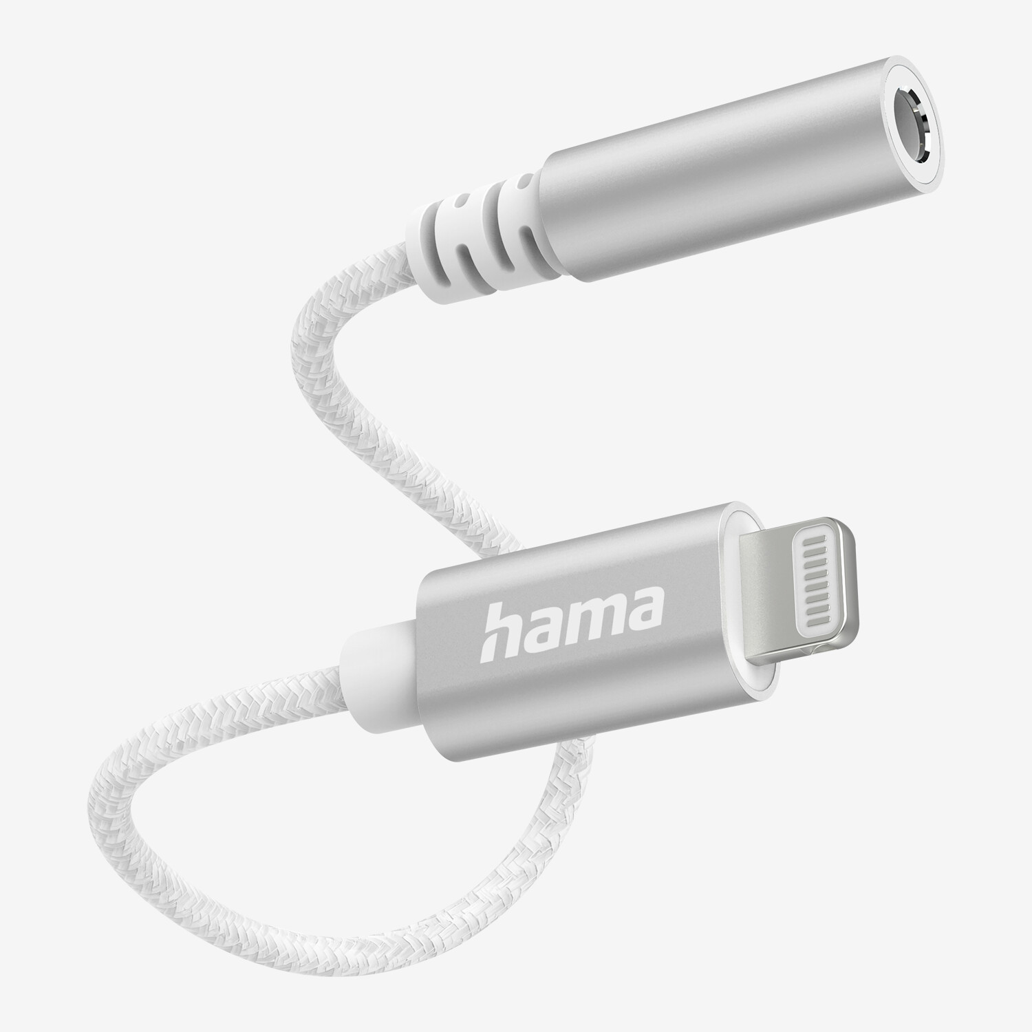 Hama Lightning® to 3.5 mm Jack Plug Aux Adapter, White - Worldshop