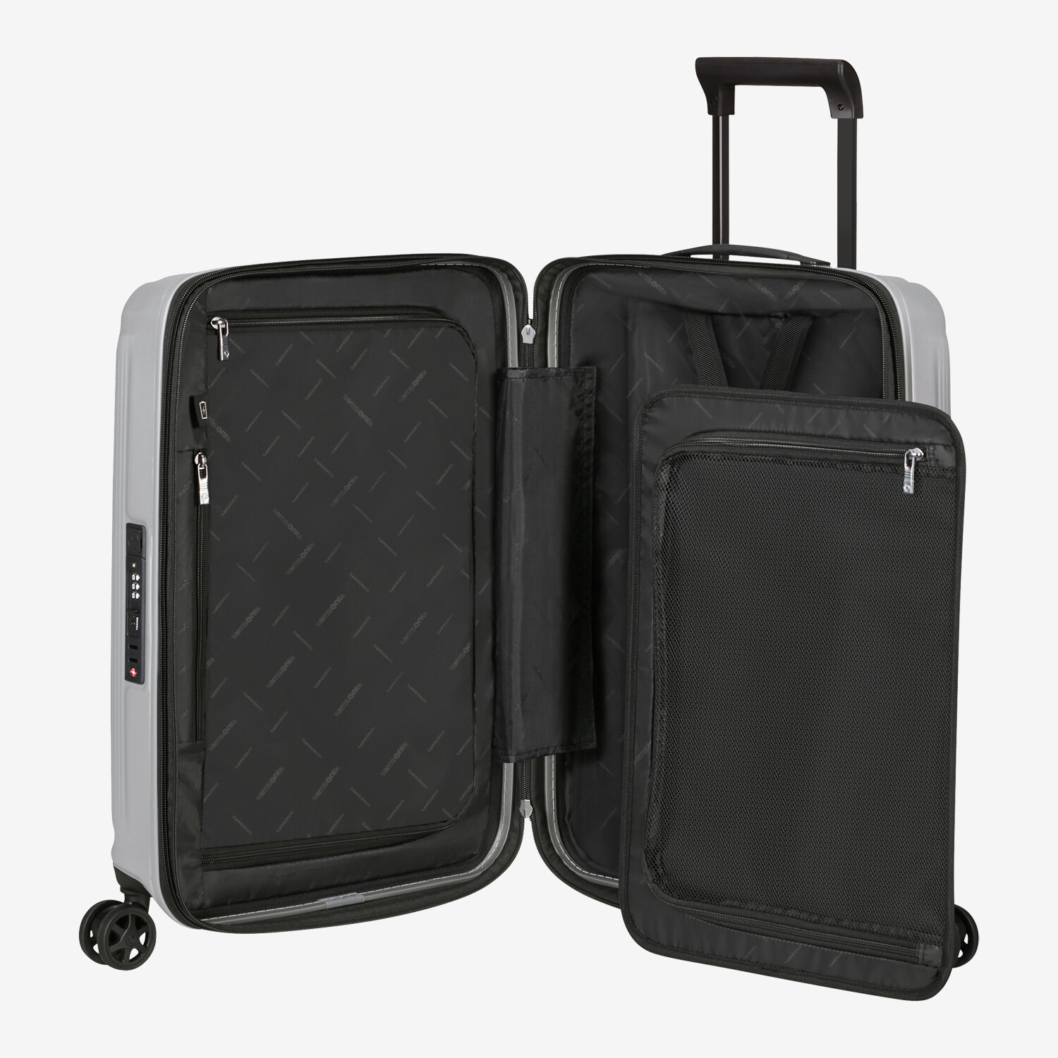 Samsonite Nuon Spinner 55/20 Cabin Trolley (Expandable), Matt Silver ...