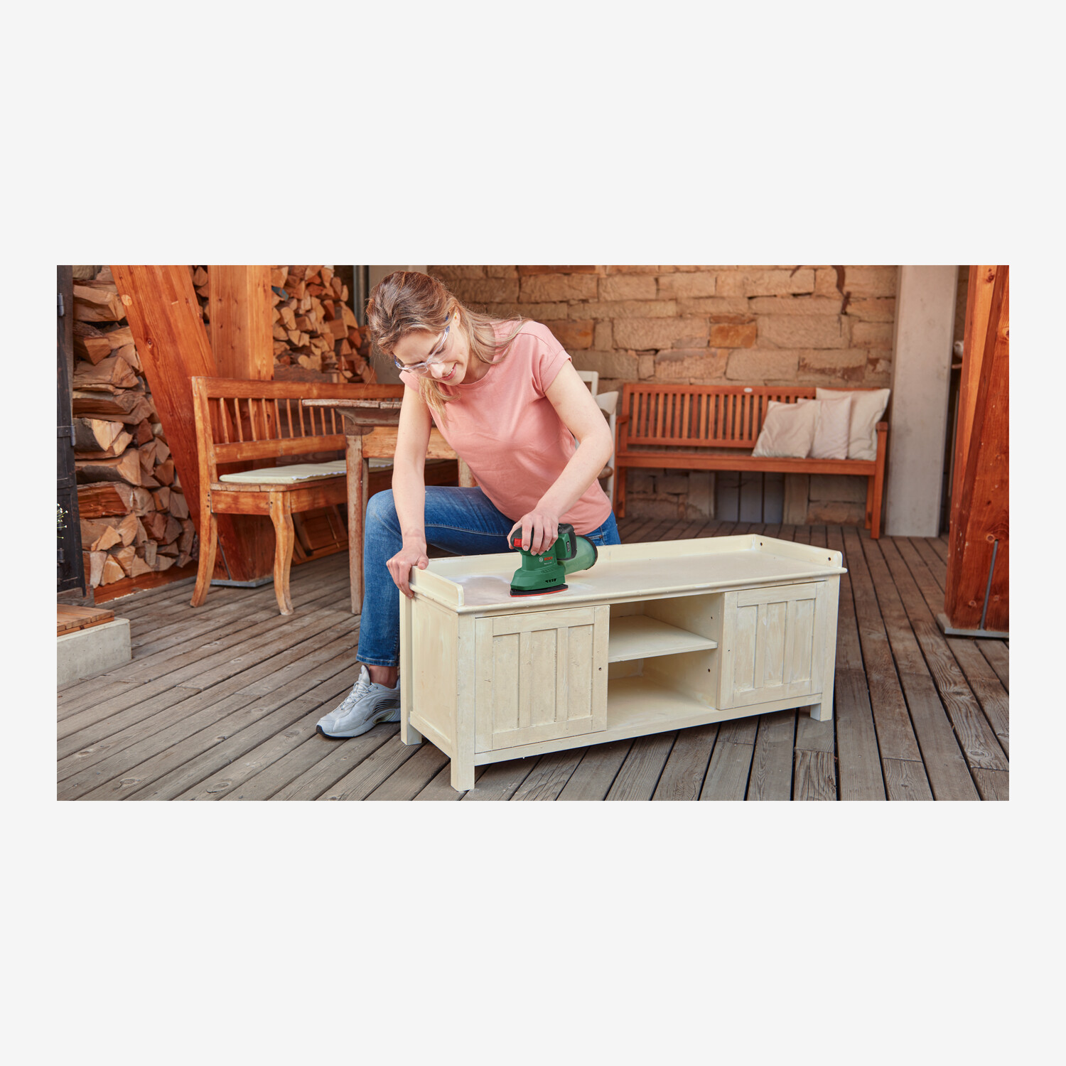 Bosch EasySander 18V-8 Cordless Multi-Sander, Classic Green - Worldshop