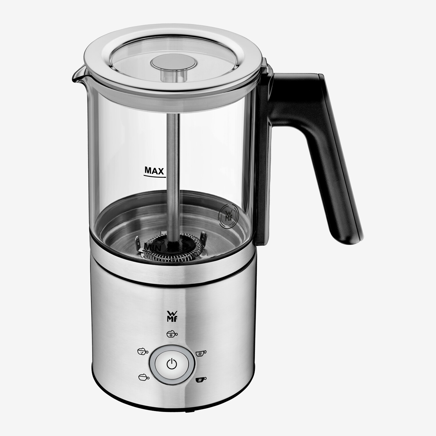 WMF Lono Glas-Milchaufschäumer, Edelstahl Matt - Worldshop