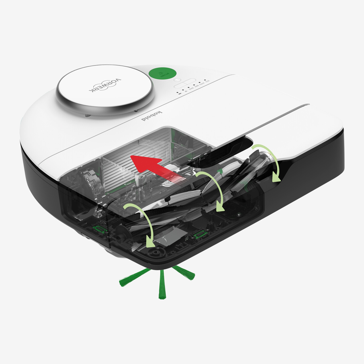 Vorwerk Kobold VR7 Vacuum Robot with RB7 Service Station, White/Black ...