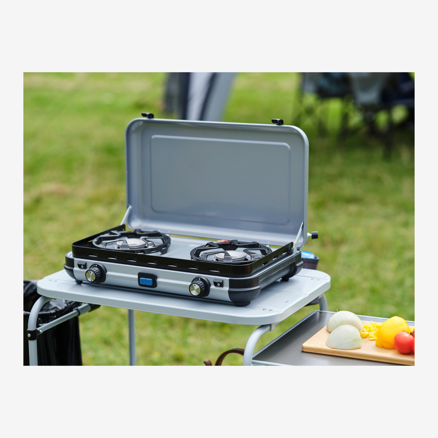 Campingaz® Camping Kitchen™ 2 Maxi CV Gas Cooker, Silver-Coloured/Black ...