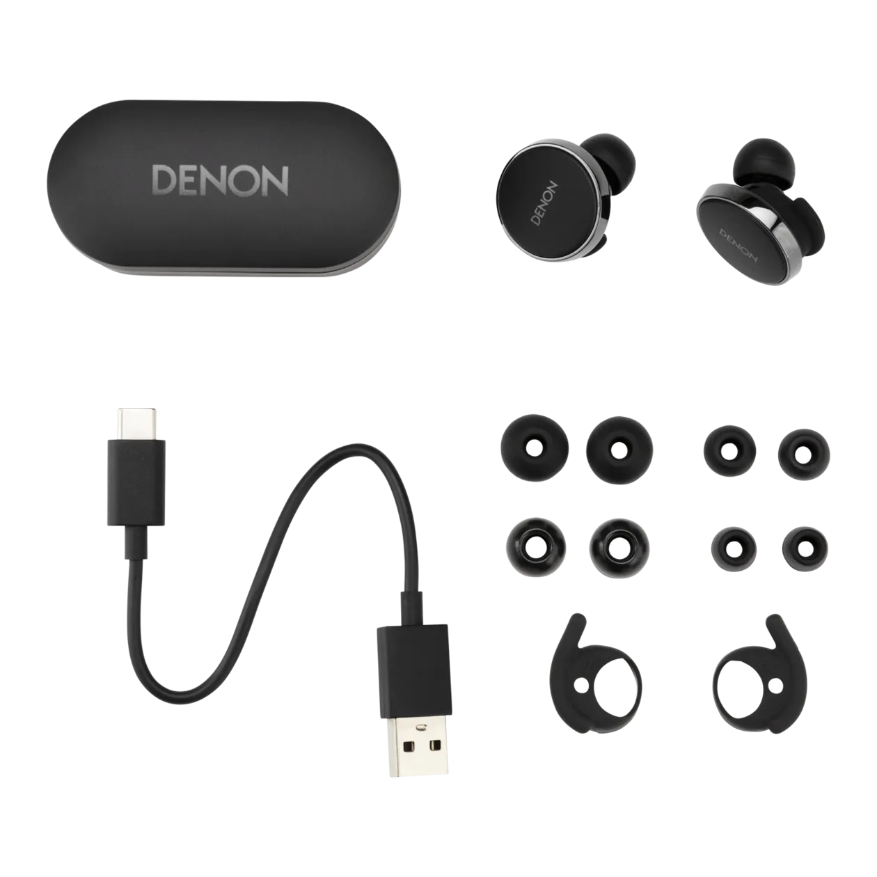 Denon PerL Pro True Wireless In-Ear Headphones, Black - Worldshop