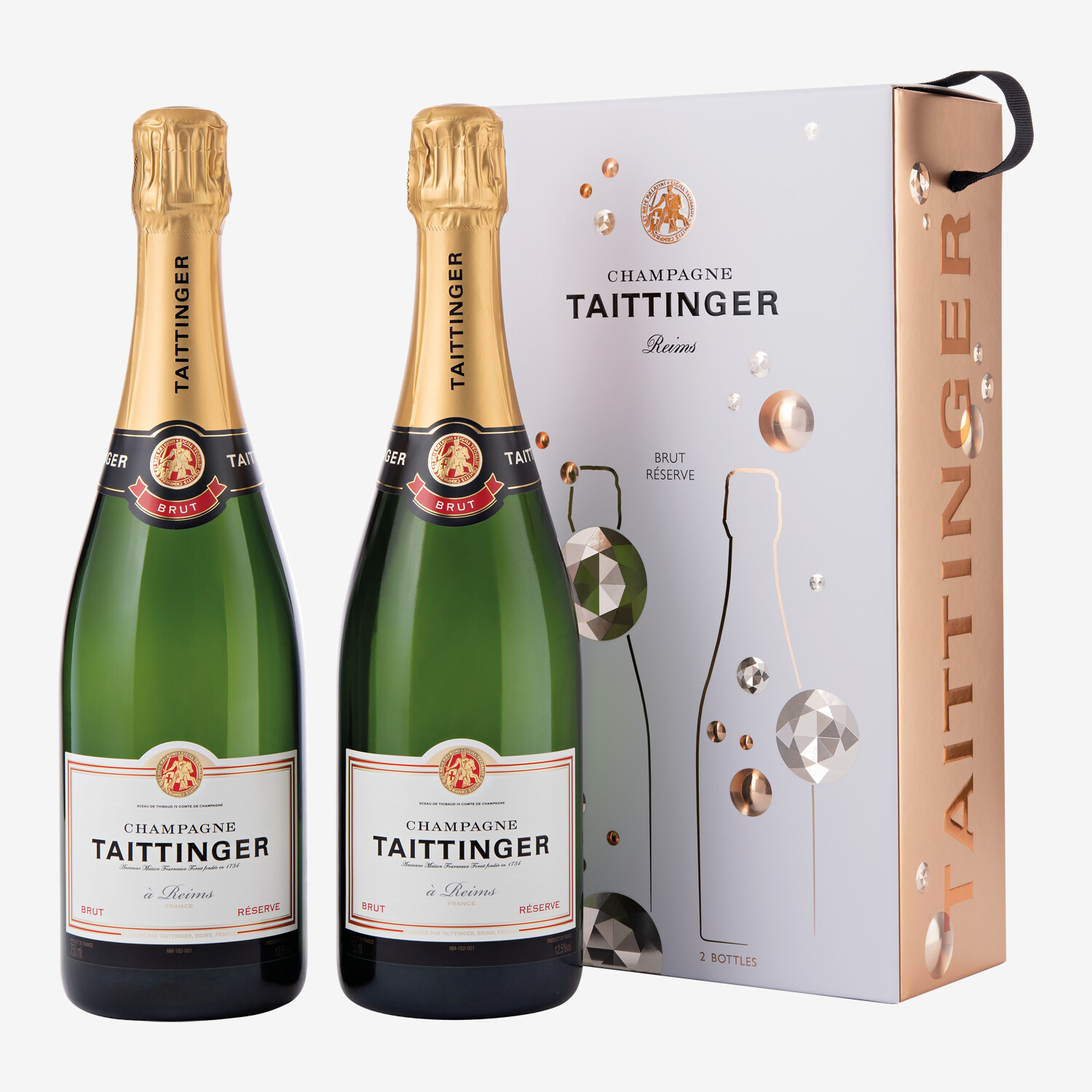 Taittinger Brut Réserve Champagne, 2 bottles, France - Worldshop